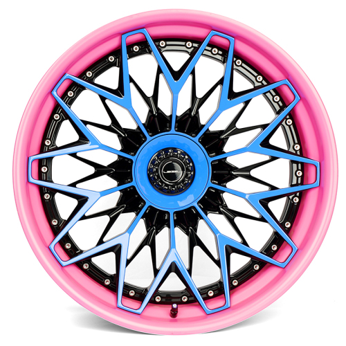 LSGZL 2-piece high strength forged wheel three-color hub rims