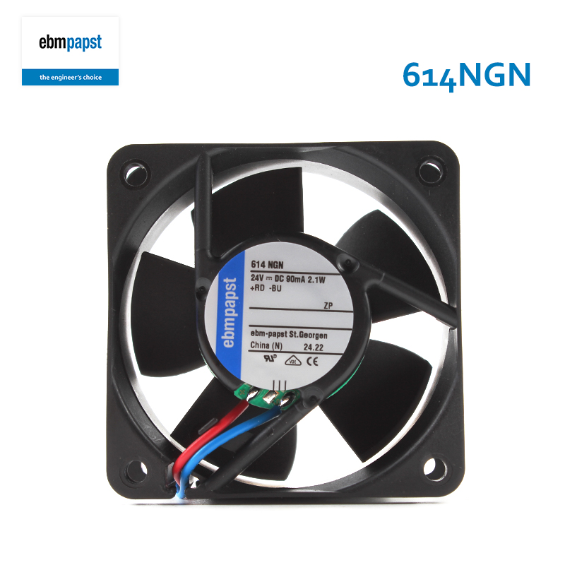 ebmpapst axial fan 6 inch axial fan 24v 6025 90mA 2.1W 614NGN