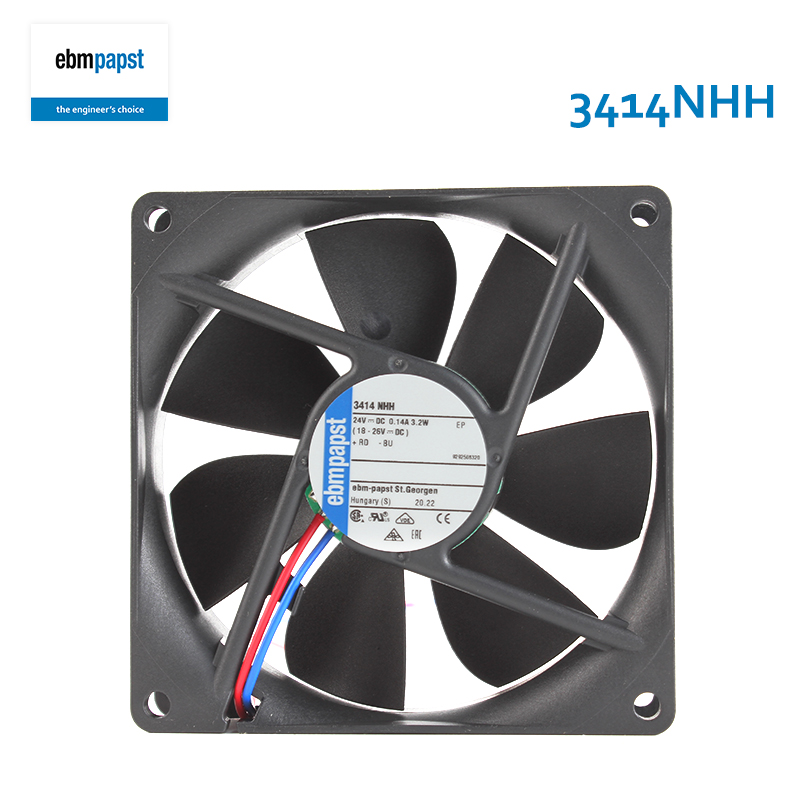 ebmpapst 9225 dc fan DC motor cooling fan 24V 0.14A 3.2W 3414NHH