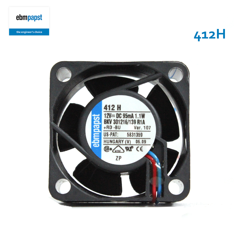 ebmpapst 12v mini inverter cooling fan 4020 cooling fan 95mA 1.1W 412H