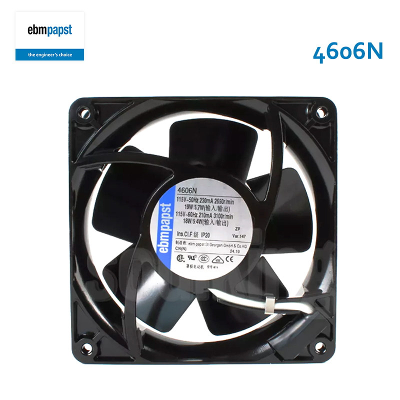 ebmpapst 115v ac cooling fan ac industrial axial flow fan 12038 19/18W 4606N