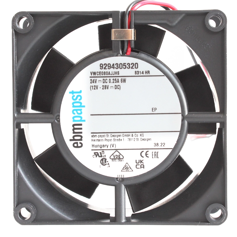 ebmpapst 24v inverter cooling fan 80x80 cooling fan 8032 24V 245mA 6W ...