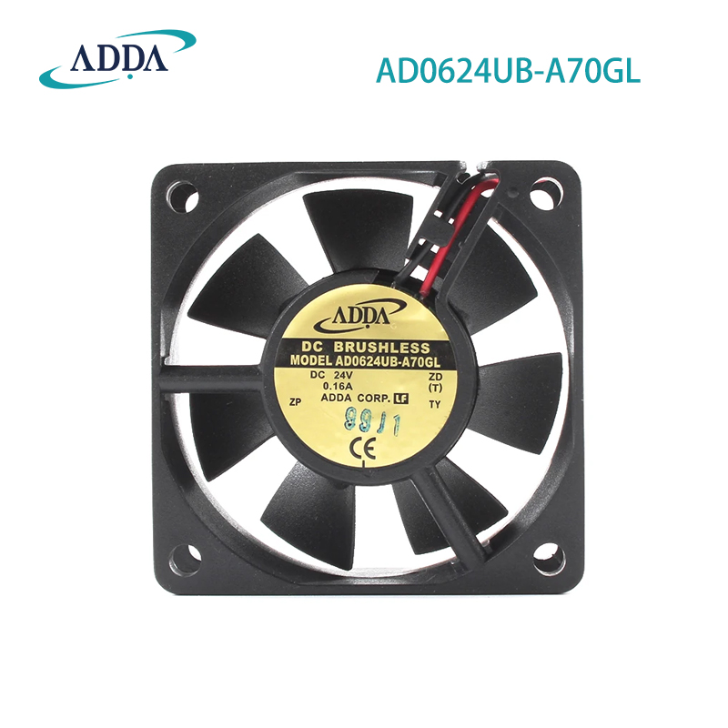 ADDA Authentic AD0624UB-A70GL 24V 0.16A 6cm 6025 inverter cooling fan ...