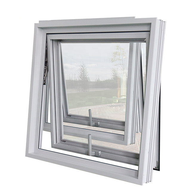 French Glass Awning Window Aluminium Awning Window Profile Gas Strut ...