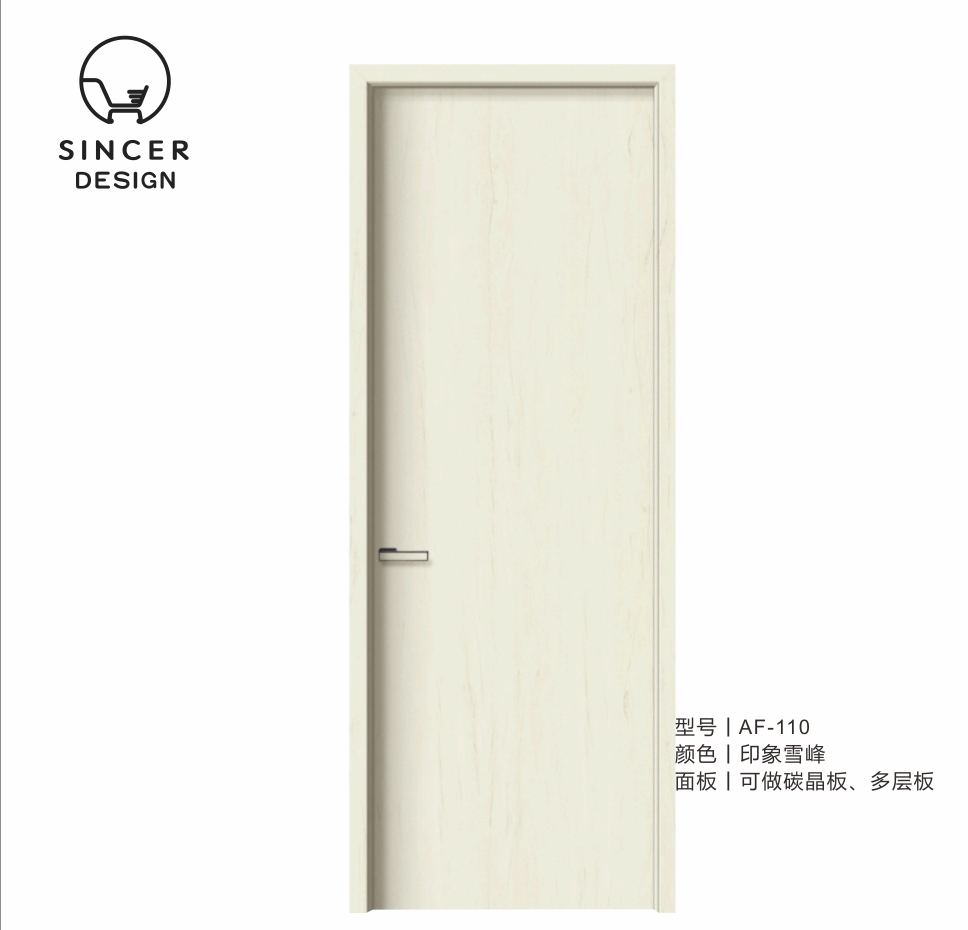 Interior Room Door White Primed Solid Core Wood Door American Modern ...