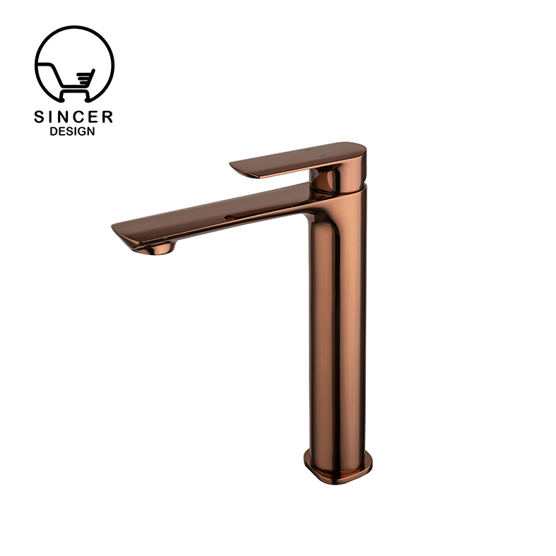Single-Lever High Basin Mixer Faucet with One-piece Design