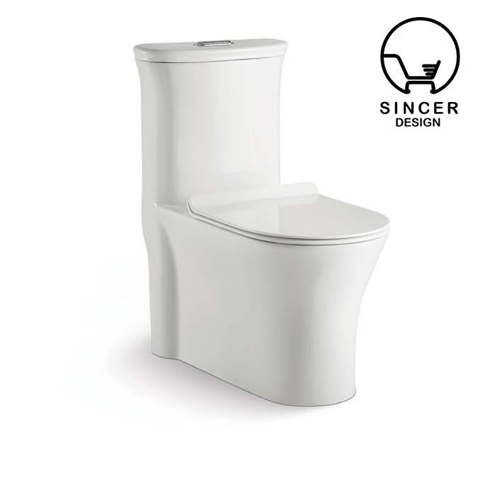Bathroom WC Modern Bowl White Ceramic Siphonic One Piece Toilets