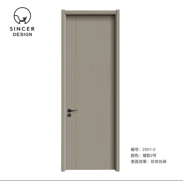 Modern Light Luxury Interior Carbon Crystal Wood Door