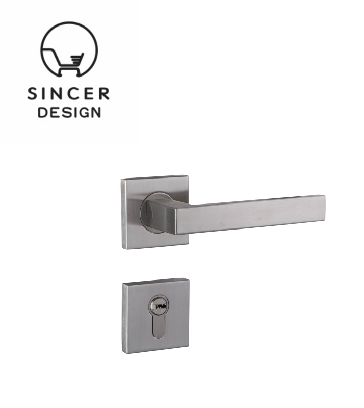 Modern Door Magnetic Lock Luxury Split Door Lock with Handle for Bathroom