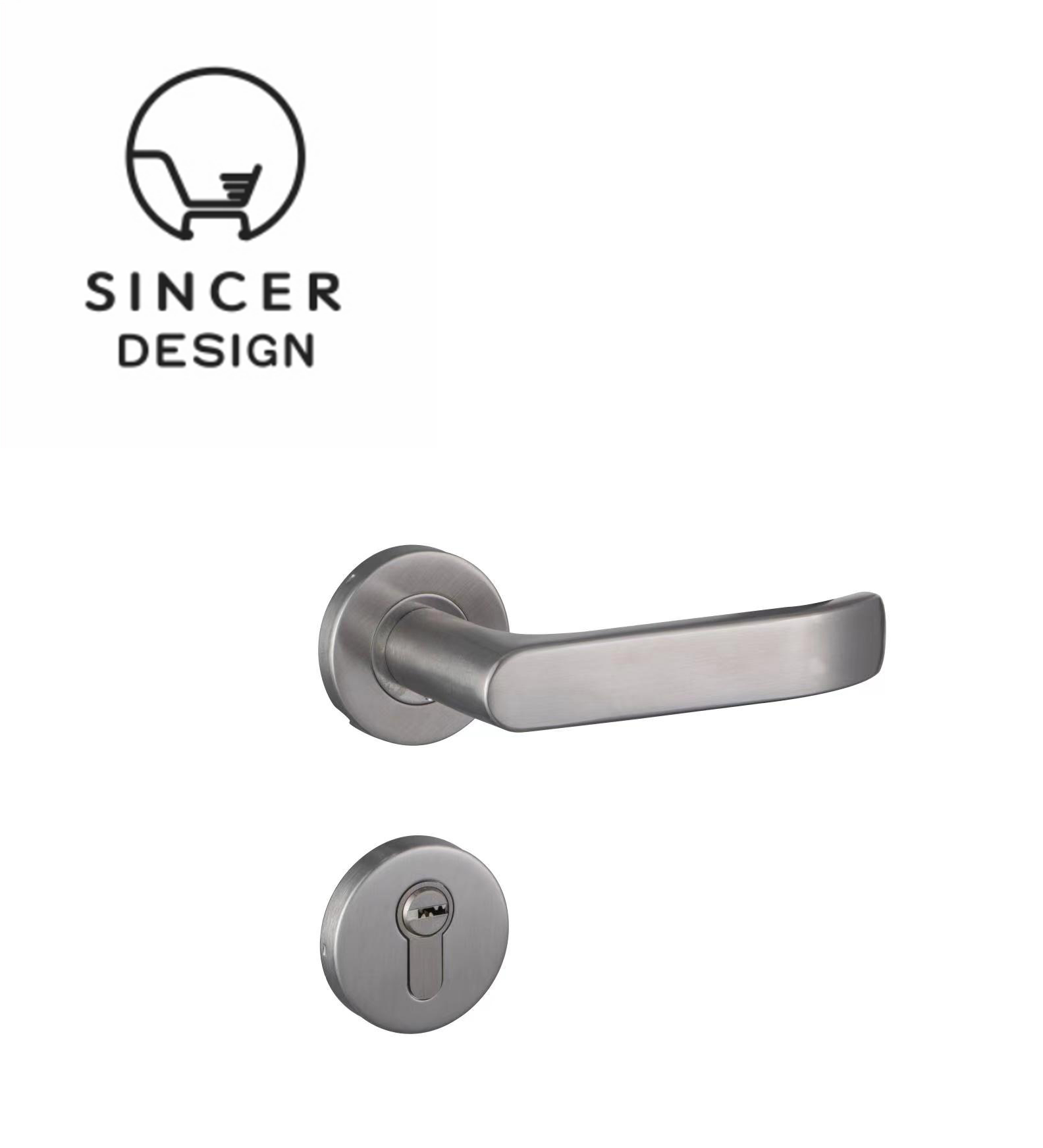 Bedroom Bathroom Wooden Solid Hardware Handle Split Mechanical Door ...