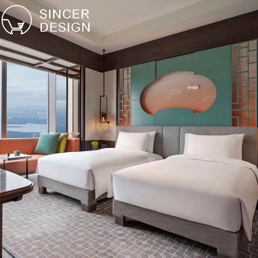 Economic Modern Design Guest House MDF melamine Bed Room Interior ...