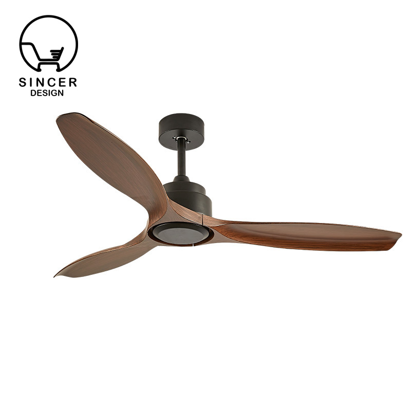 Modern 3-Blade Smart BLDC Remote Control Fancy Wooden Ceiling Fan with ...