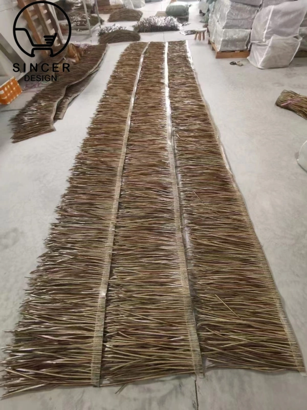Hot Sale Waterproof Synthetic Palm Thatch Roofing Tile Artificial ...