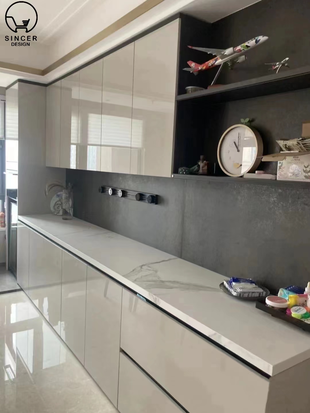 Furniture High Quality Cupboard Modular Modern Solid Wood Kitchen ...