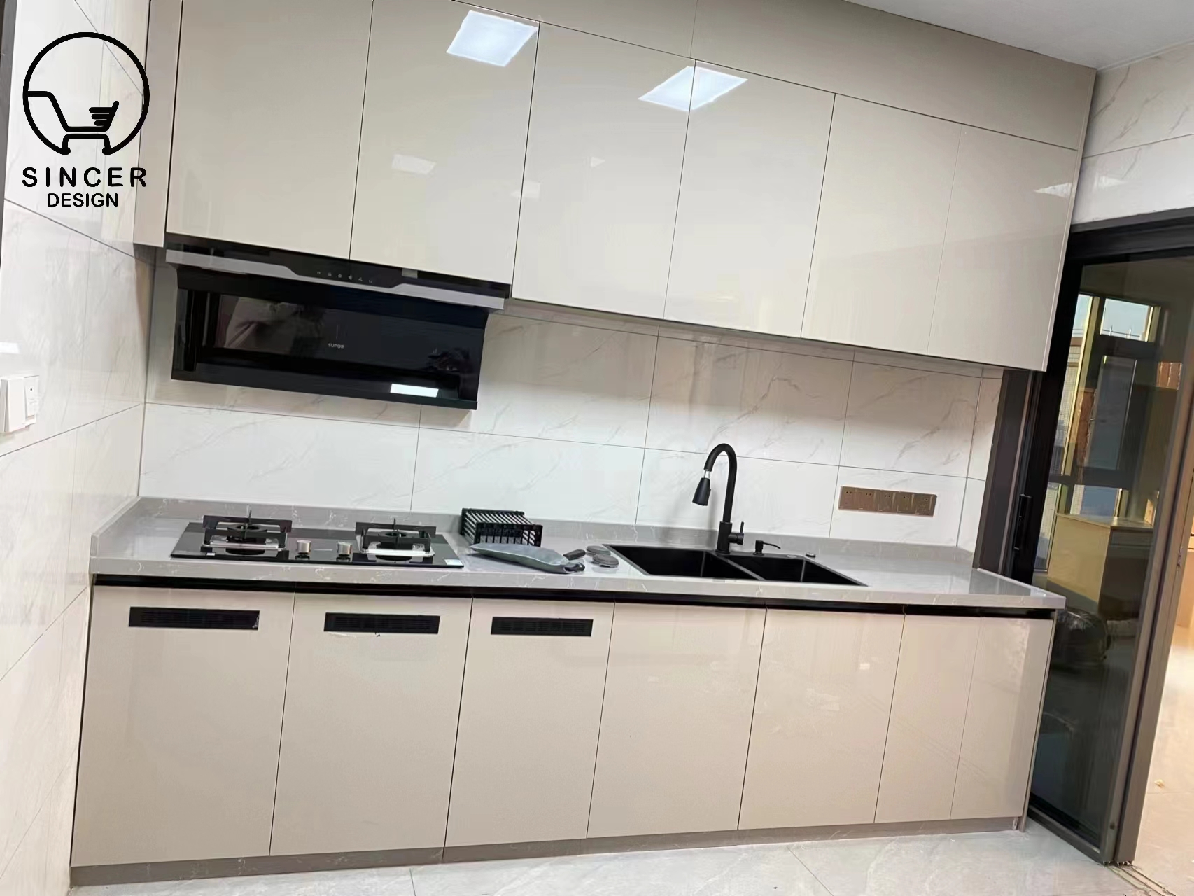 Furniture High Quality Cupboard Modular Modern Solid Wood Kitchen ...