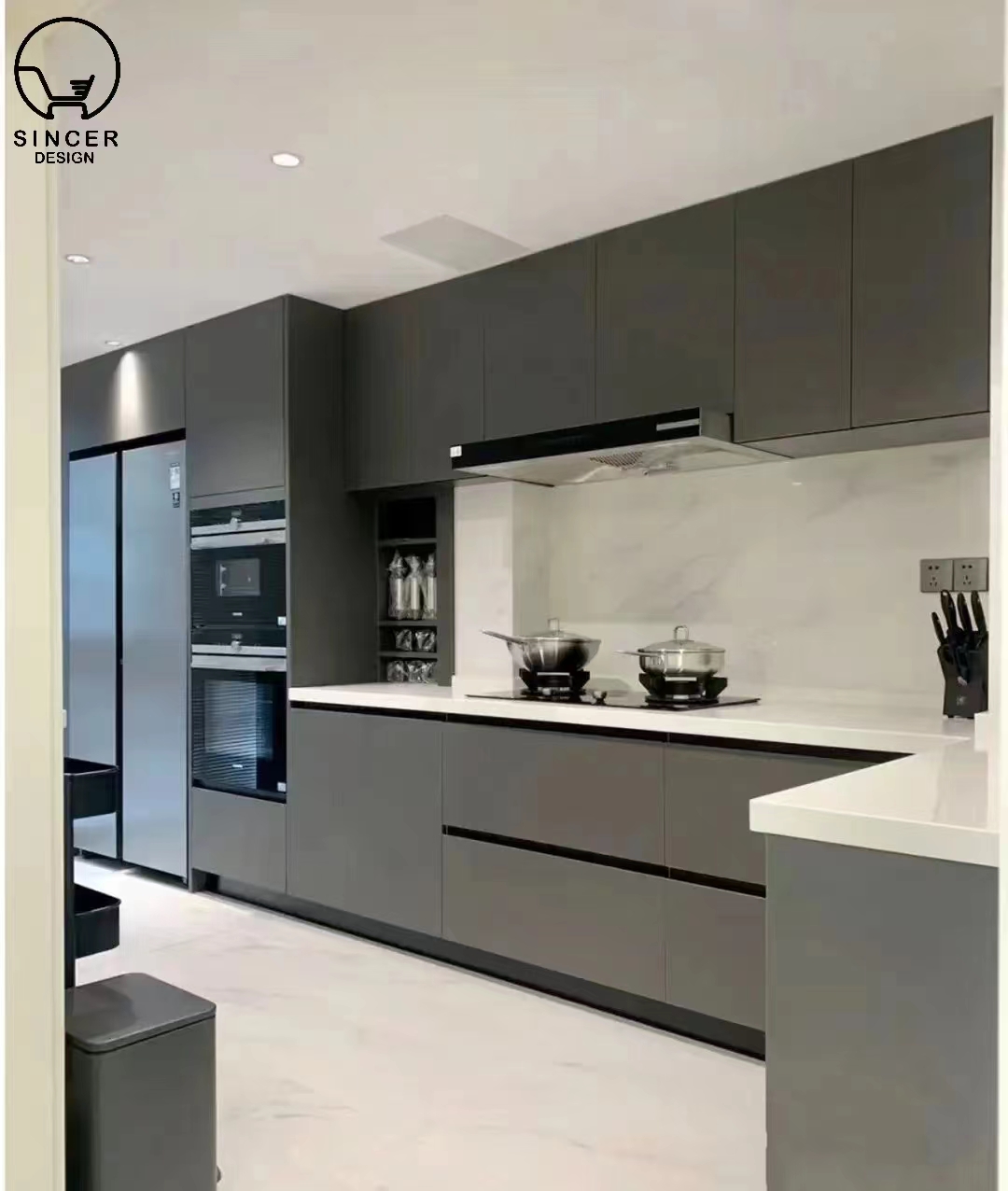 Furniture High Quality Cupboard Modular Modern Solid Wood Kitchen ...