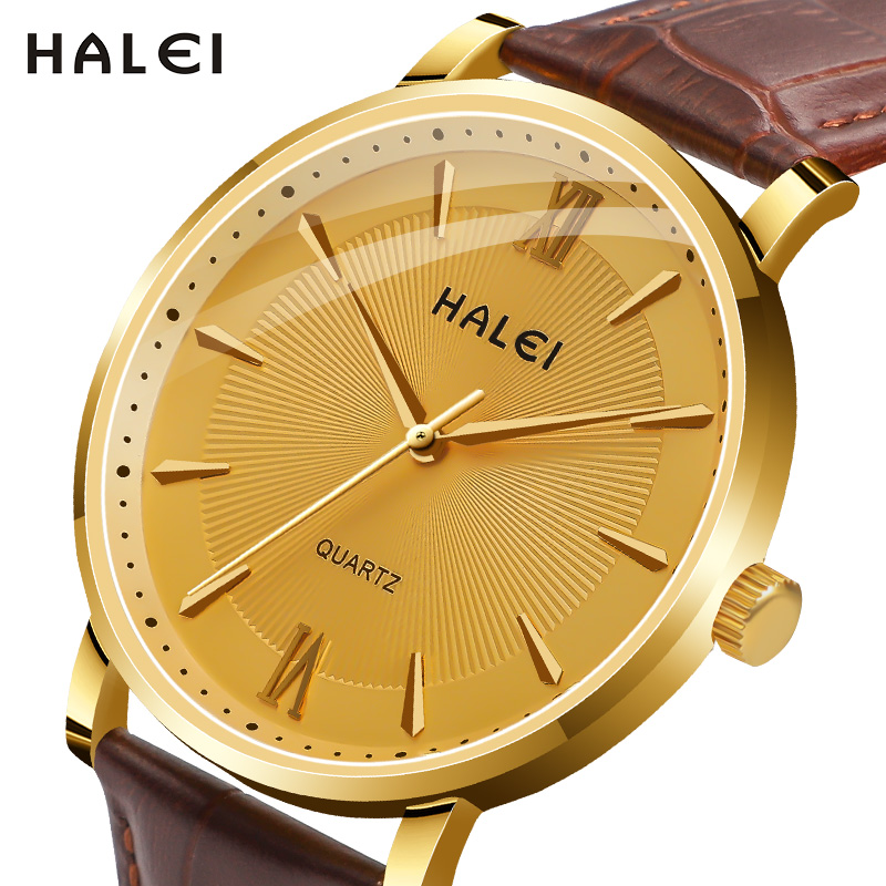 HALEI 546ML Unisex leather watches