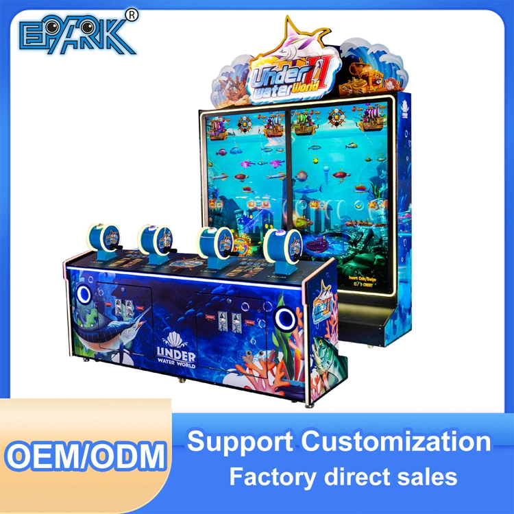 Amusement Park Coin Operated underwater world Kids Fishing Game Machine ...