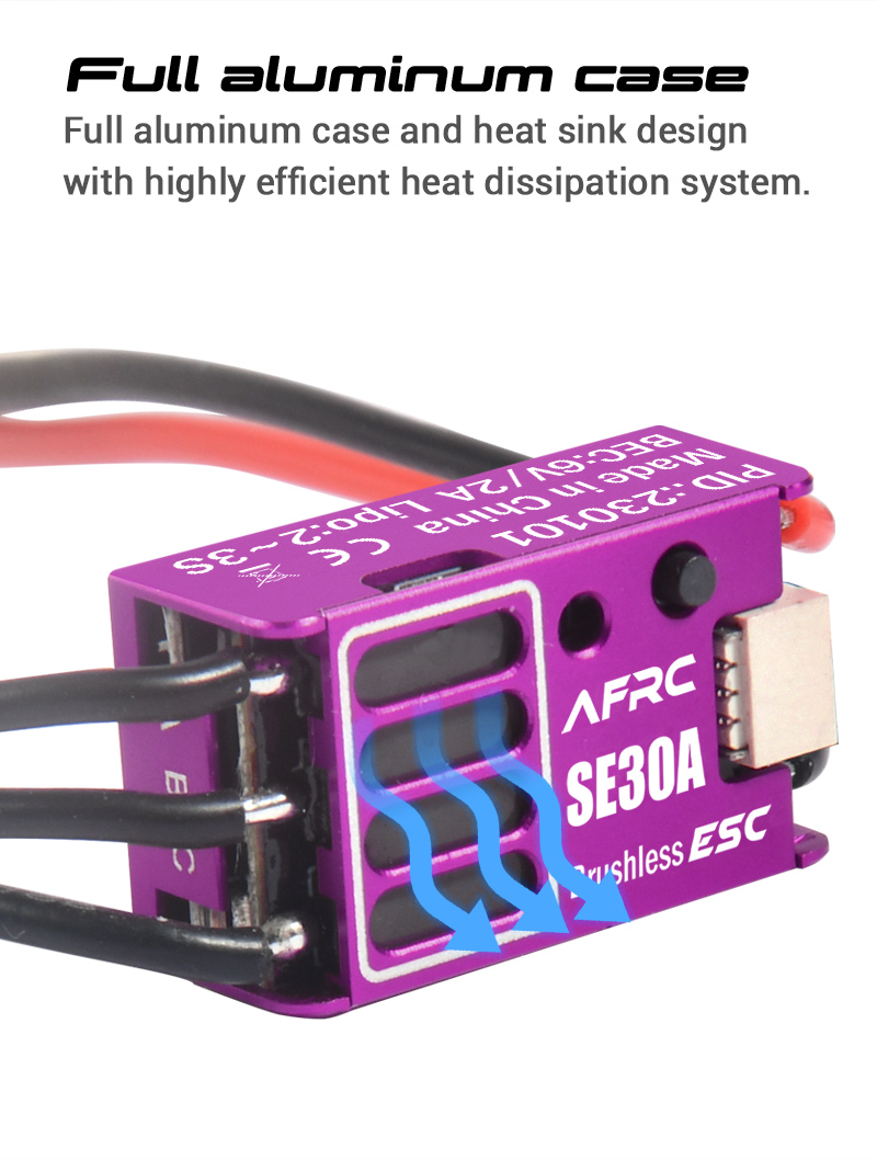 AFRC-SE30A Programmable Sensor Brushless ESC,ESC/MOTORS
