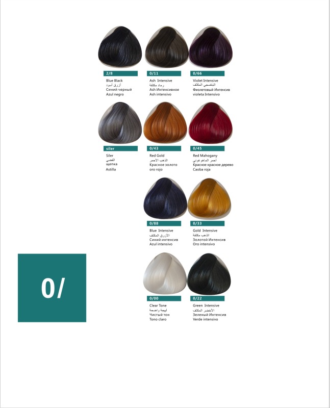 bossose 55 color hair color chart