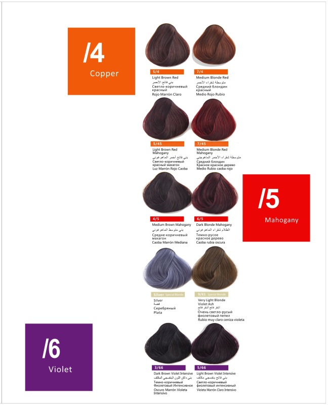 Carthaea 52 color hair color chart