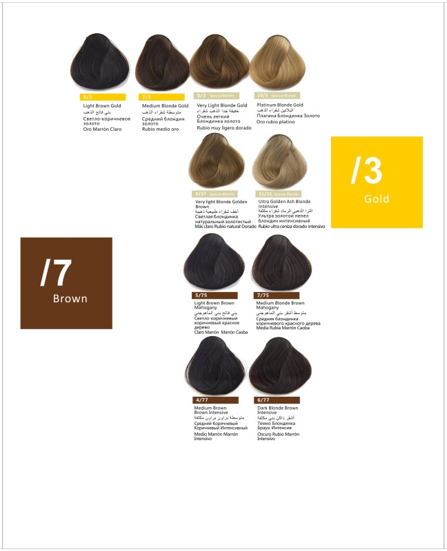 Carthaea 52 color hair color chart