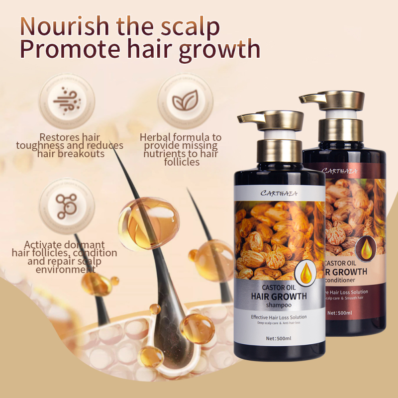 New products Jiessia castor oil hair growth shampoo 500ml castor oil ...
