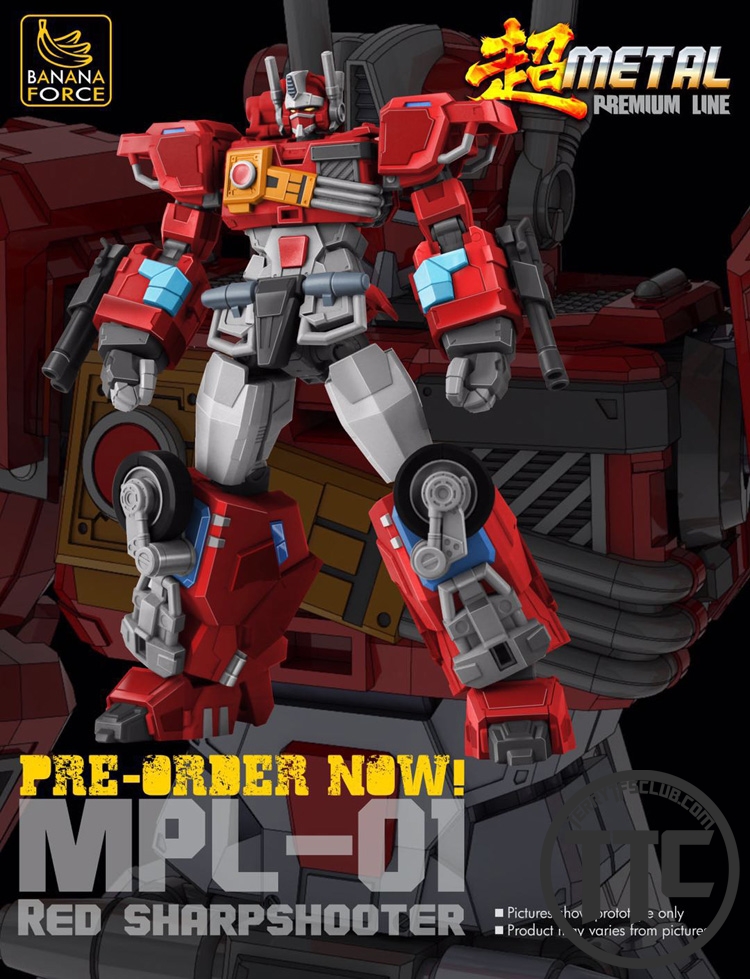 Banana Force MPL01 Red Sharpshooter RID 2001 Optimus Prime Fire Convoy ...