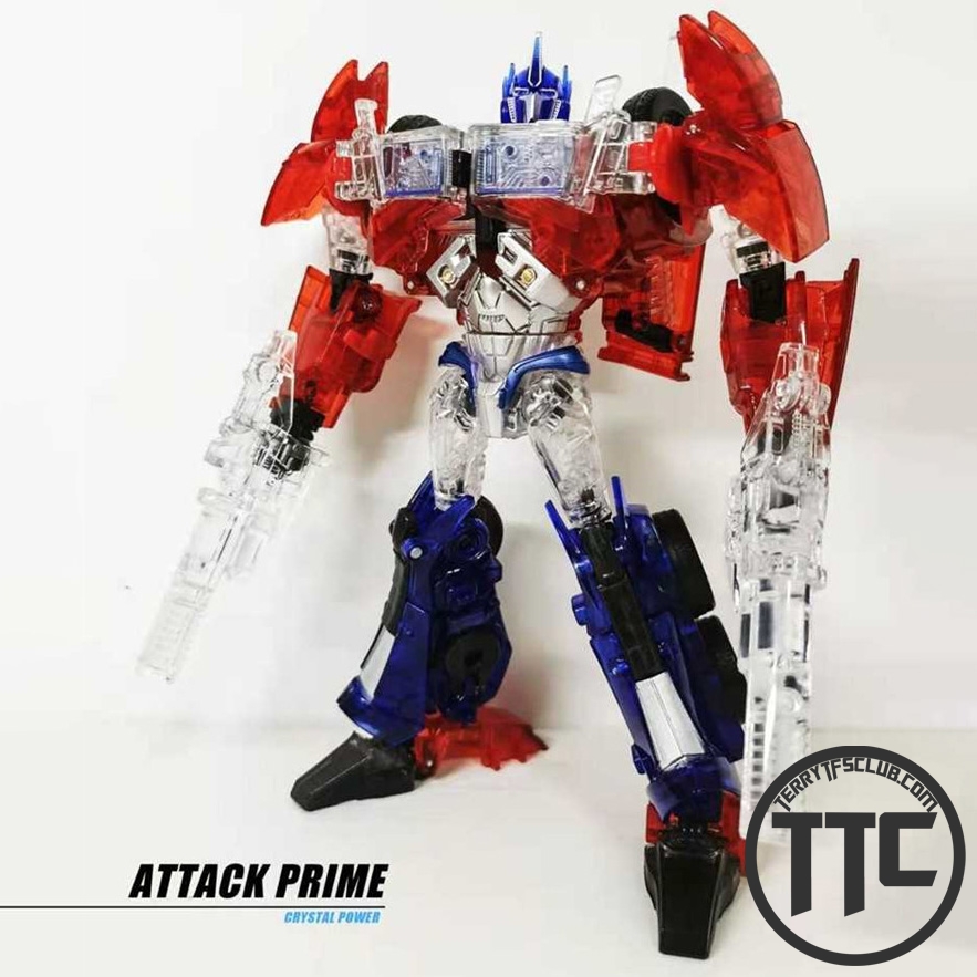 APC Toys APC-001T Attack Prime TFP Optimus Prime Clear Version w/ Black ...
