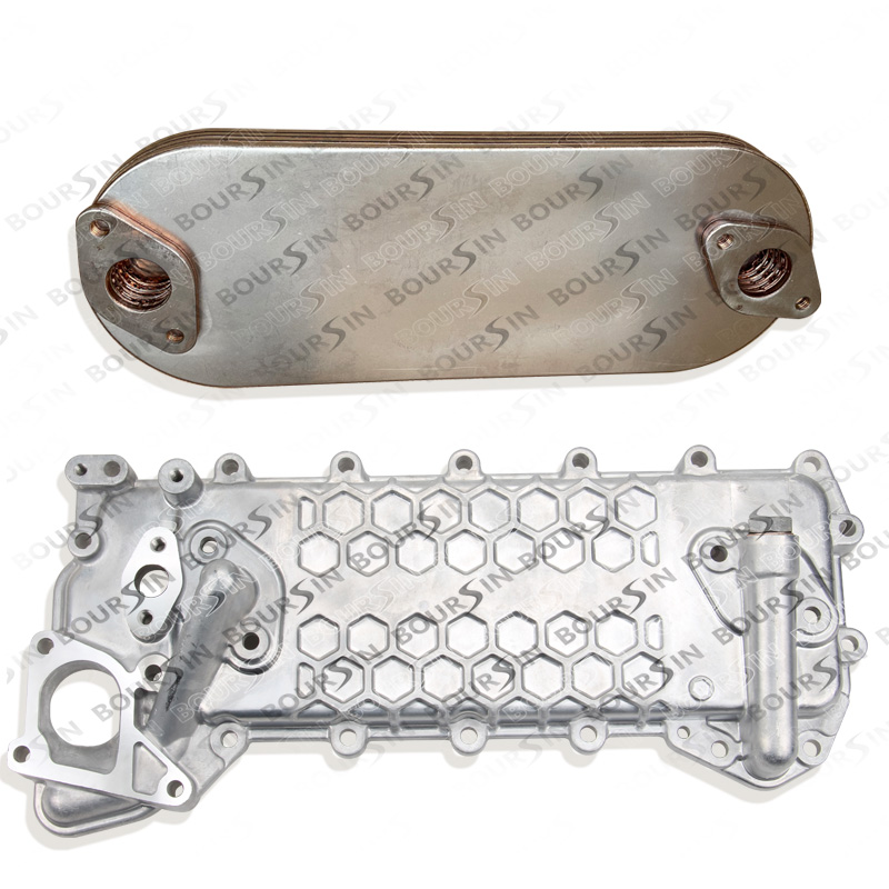 Oil Cooler Core & Oil Cooler Cover Asm For ISUZU NPR NPR-HD NQR NRR ...