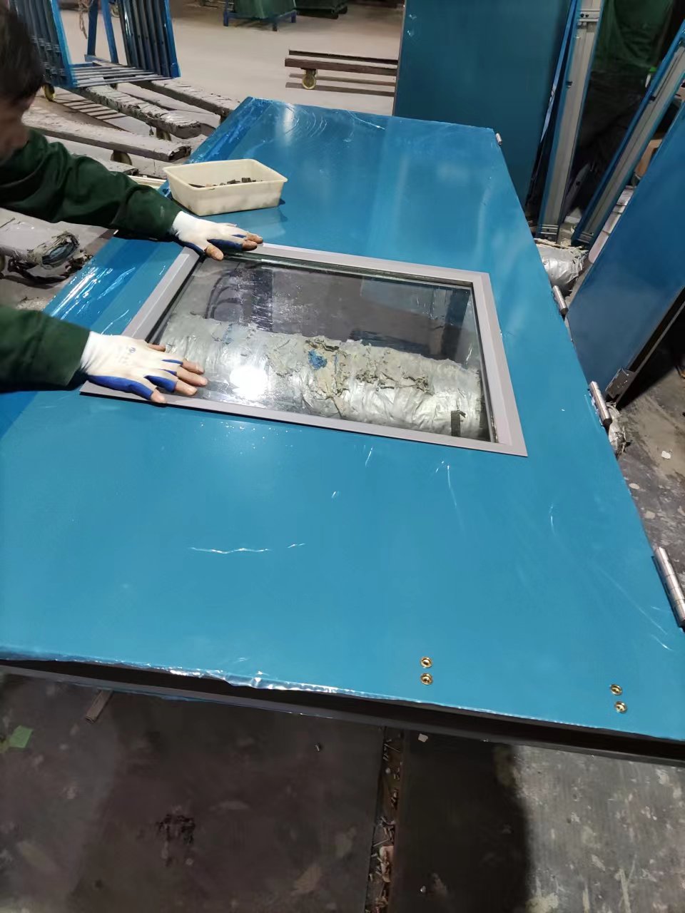 UL listed 120 Mins fire rated steel doors with vision panel,Fireproof door