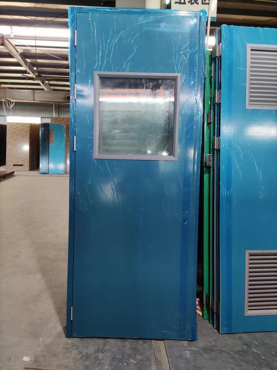 UL listed 120 Mins fire rated steel doors with vision panel,Fireproof door