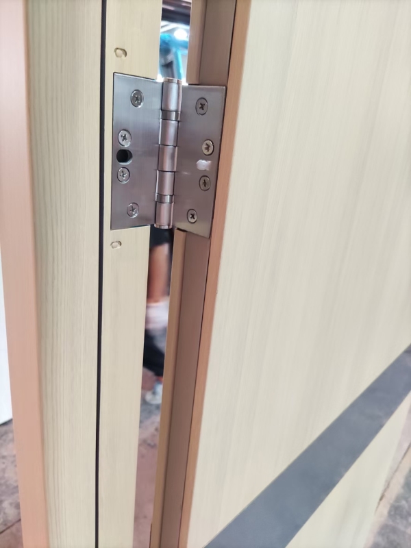 UL listed 120 Mins wooden color fire rated steel doors with S.S kick ...