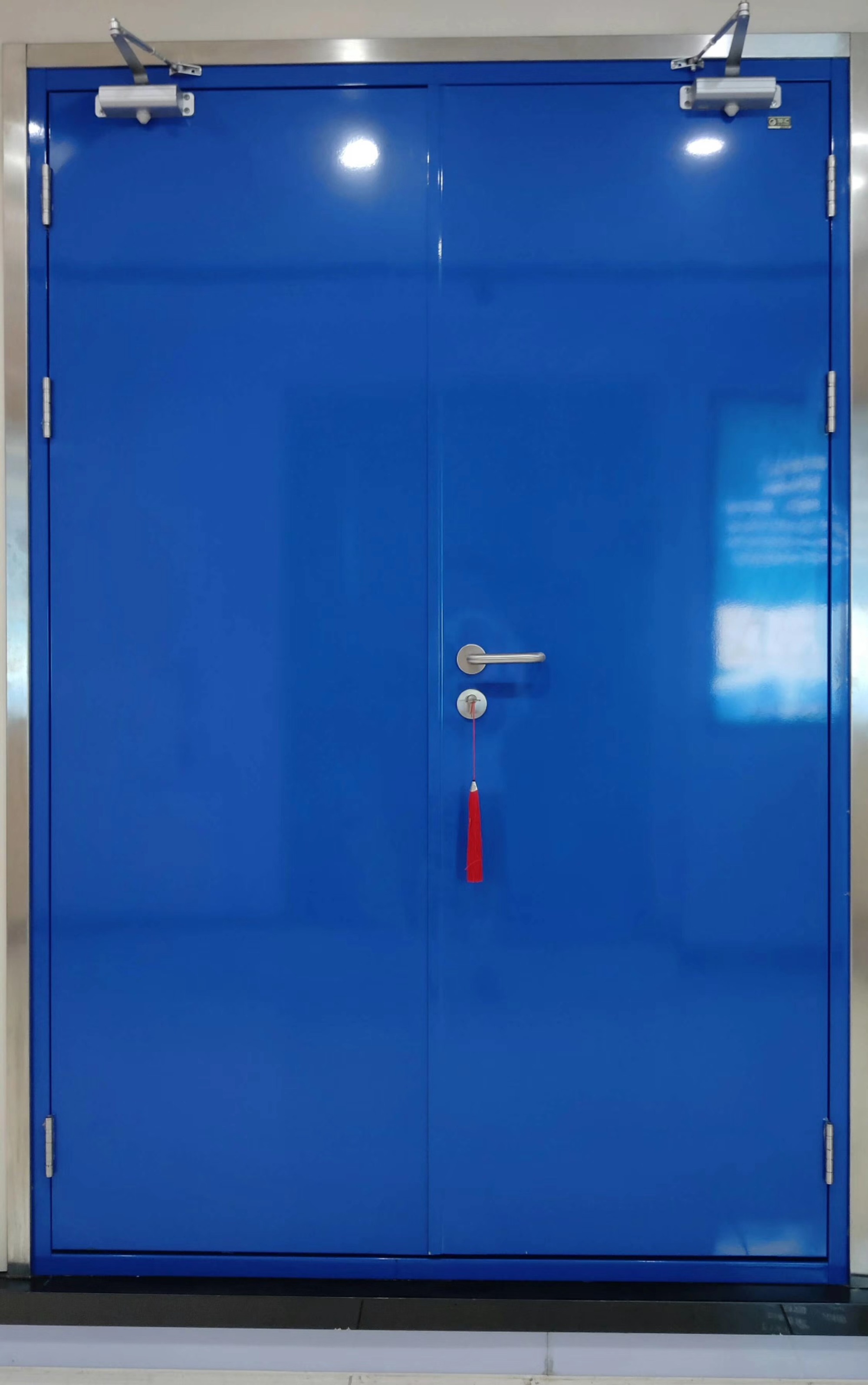 UL Listed 2 Hours fire rated exit door steel double fire door 5x7 Feet ...