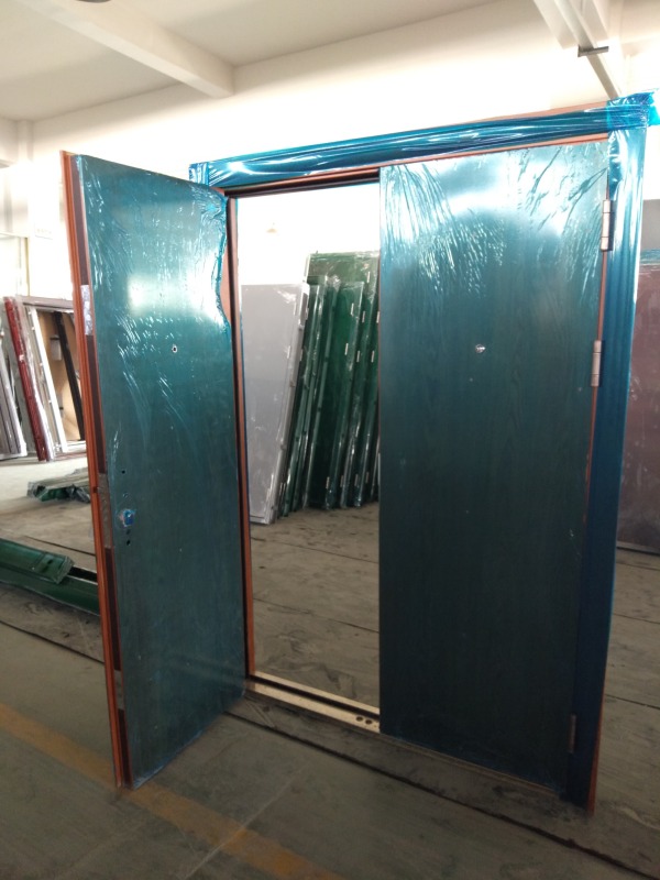 UL Listed 2 Hours fire rated exit door steel double fire door 5x7 Feet ...