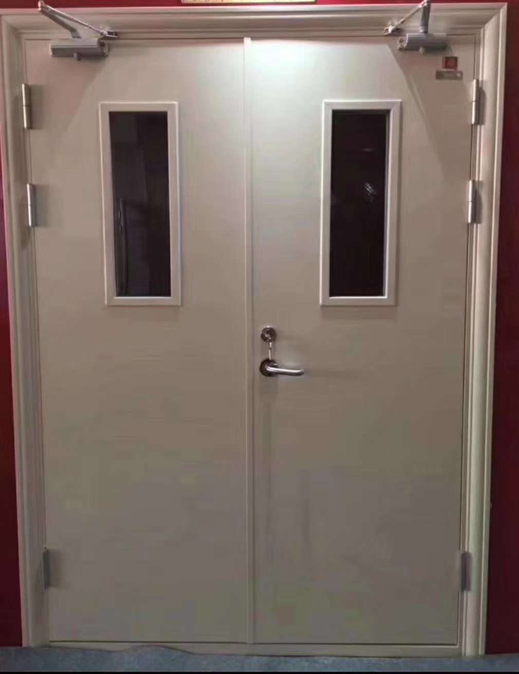 UL Listed 2 Hours fire rated exit door steel double fire door 5x7 Feet ...