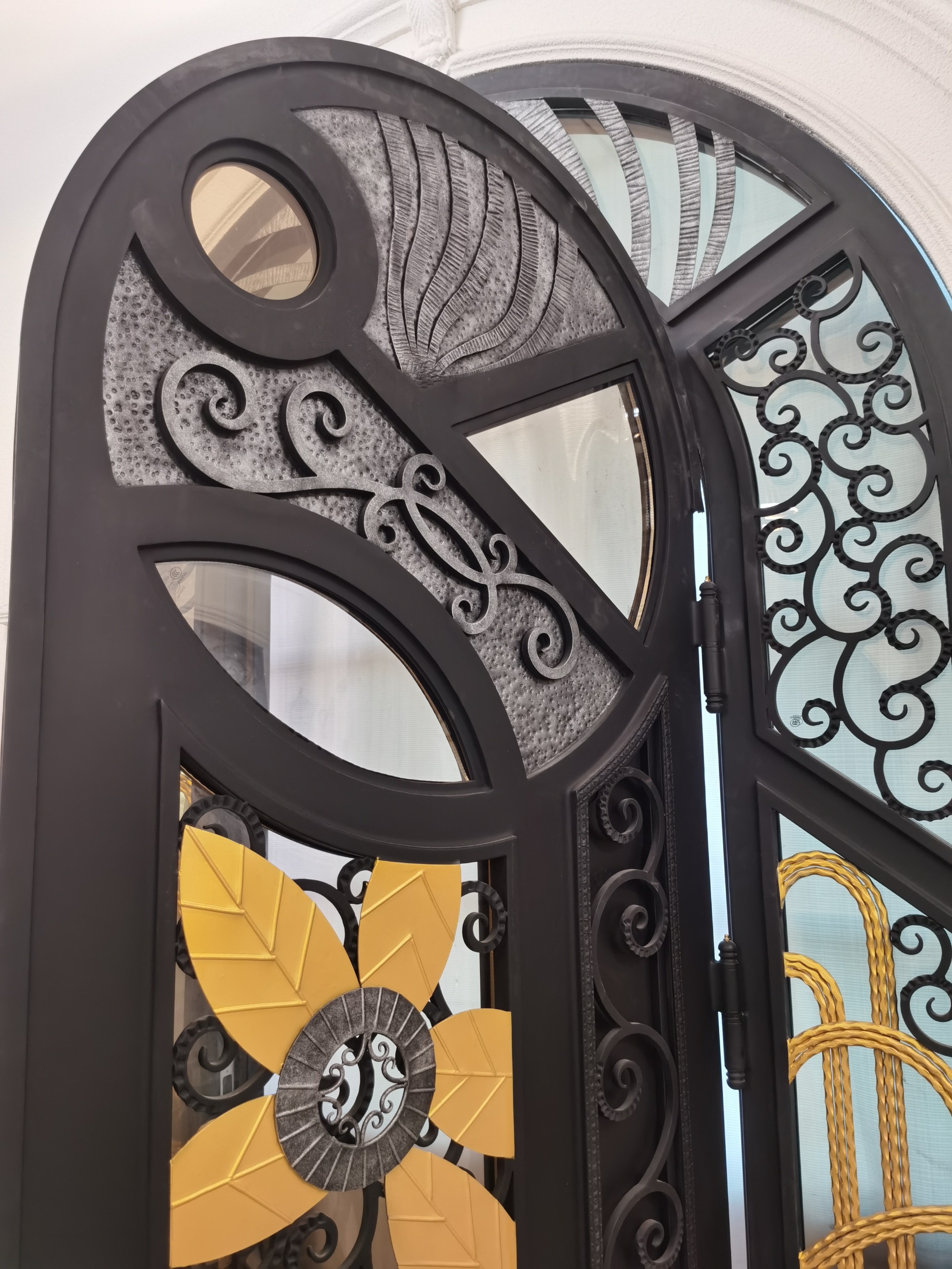 Wrought iron arch doors exterior iron door designs house wrought iron ...