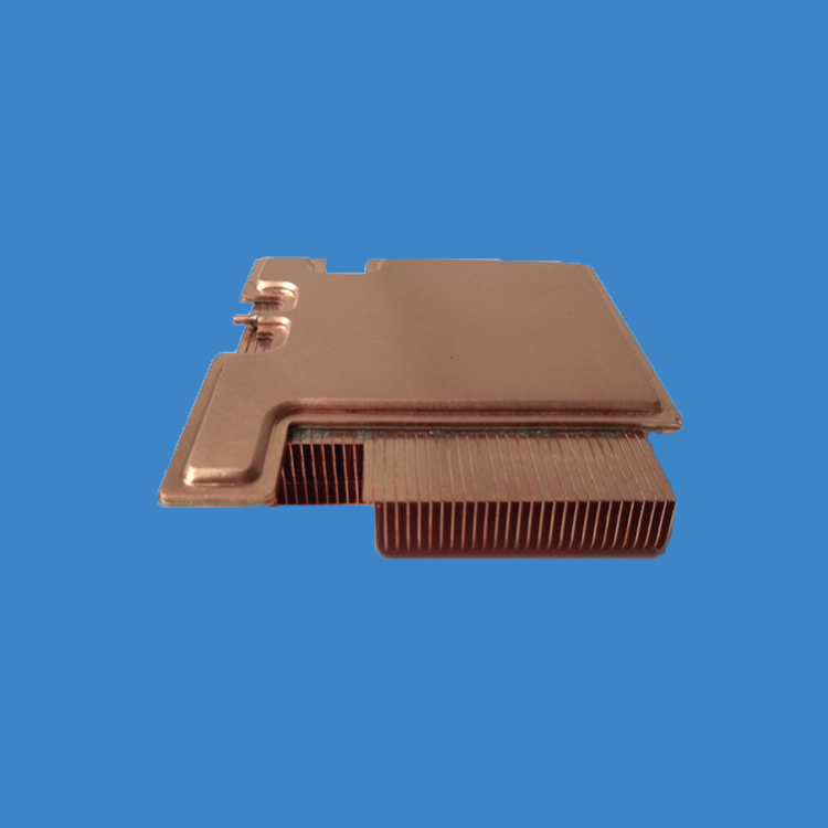 Vapor chamber soldered zipper fins heatsink with fan