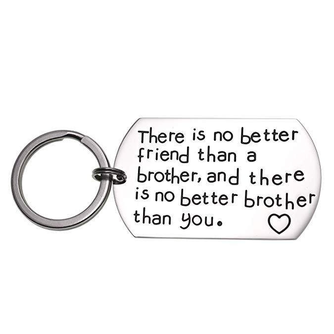LParkin Brother Gifts Keychain There is No Better Friend Than a Brother ...