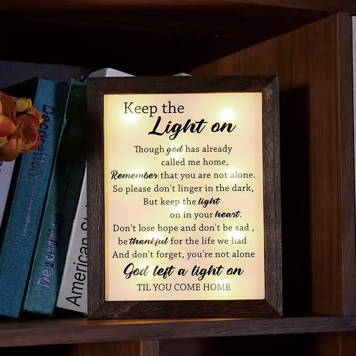 Wholesale Wood LED Shadow Box Sympathy Gift Shadow Box Frame,Shadow Box