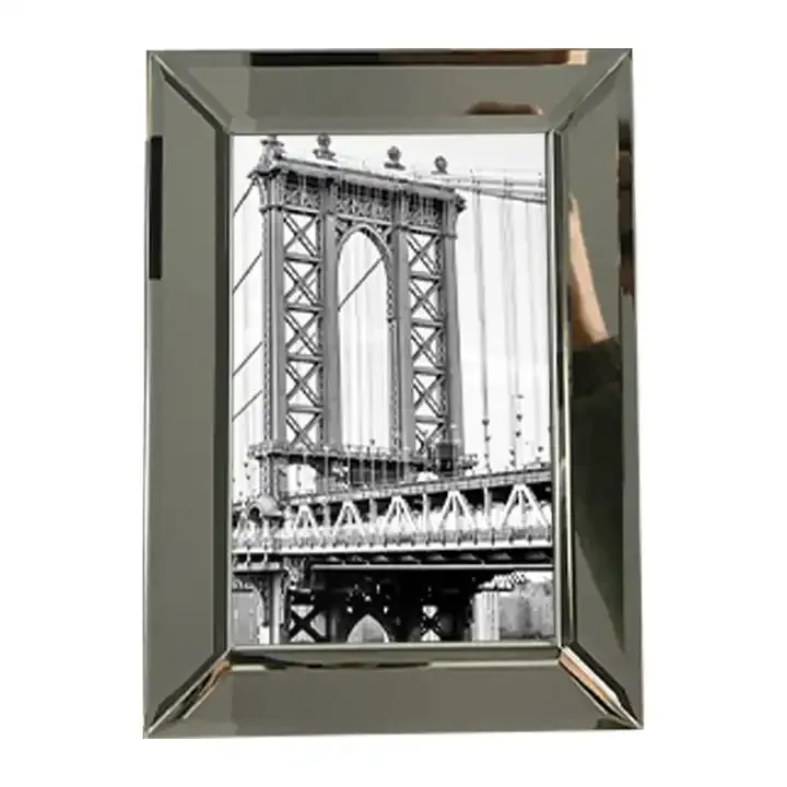 Customized Glass Photo Frame Inner Mirror Picture Frame,Glass Photo Frame