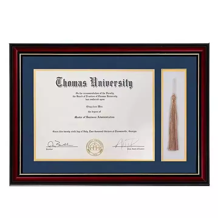 Custom 8.5 x 11" Diploma Tassel Frame University College Certificate ...