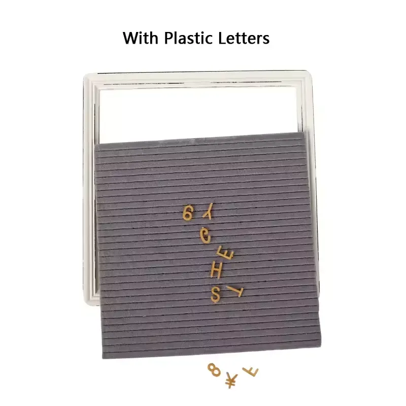 Wholesale Felt Letter Board 10*10" Wooden Frame with Plastic Letters ...