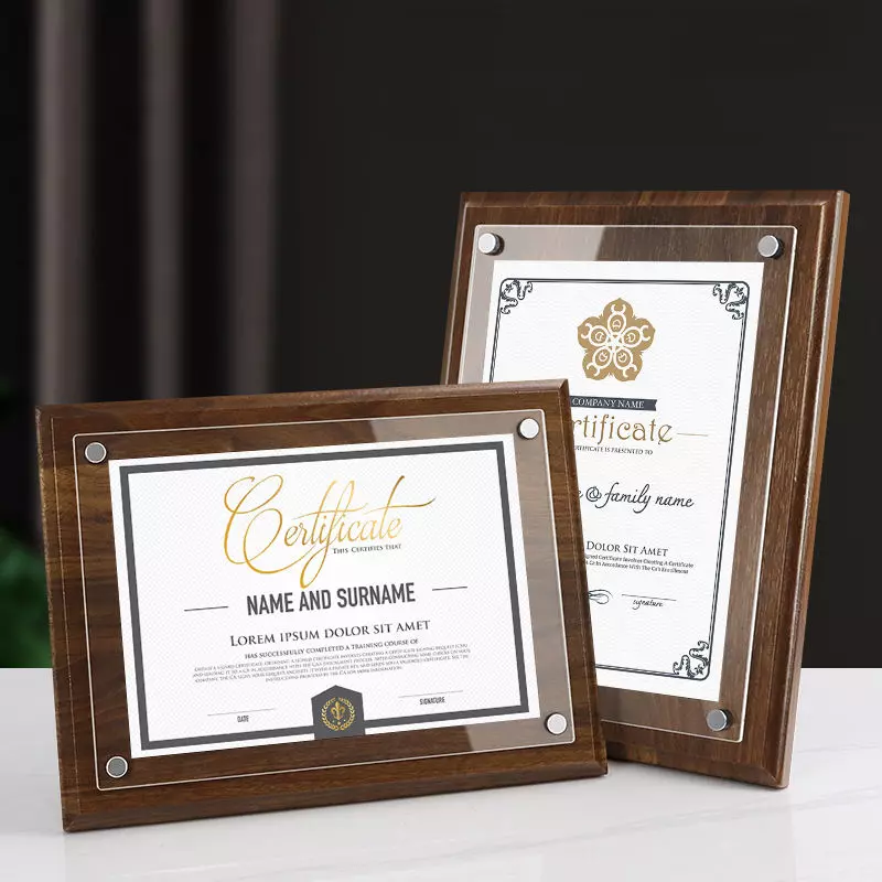 Wholesale Wood Plaque Frame Certificate Diploma Frame,Diploma Frame