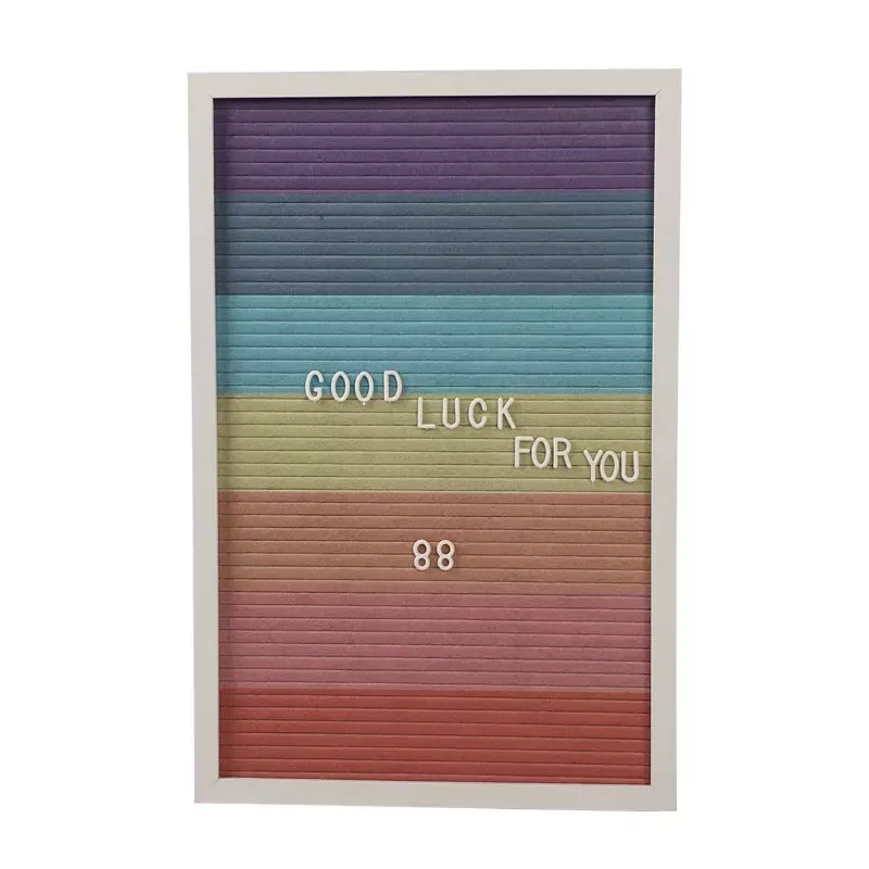 Custom Letter Board Frame with Colorful Felt, Changeable Letter Board ...