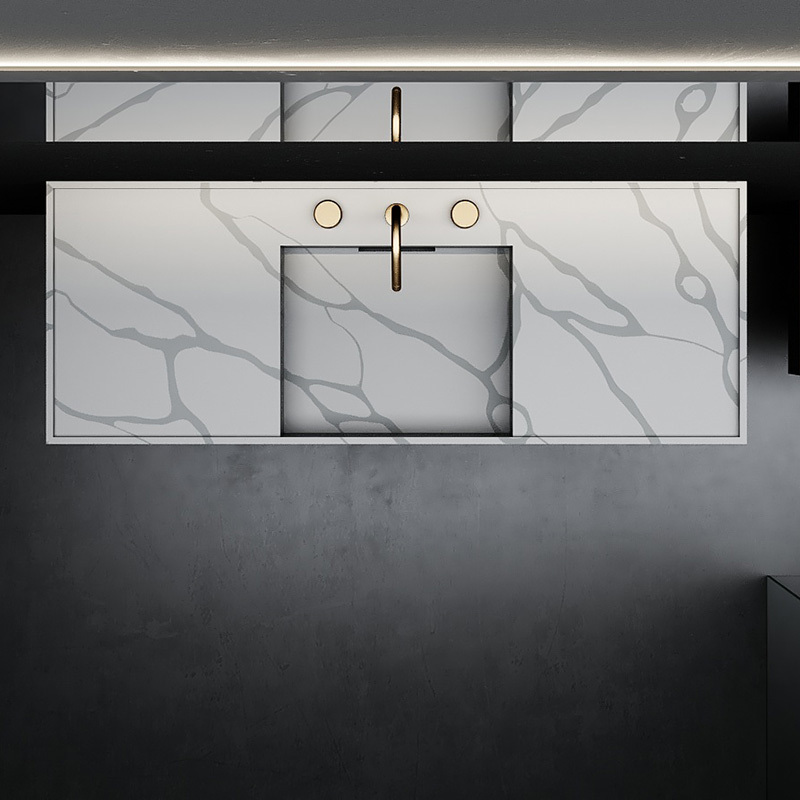 Marble Texture Pattern Wall-Mounted Wash Basin Factory | T&W