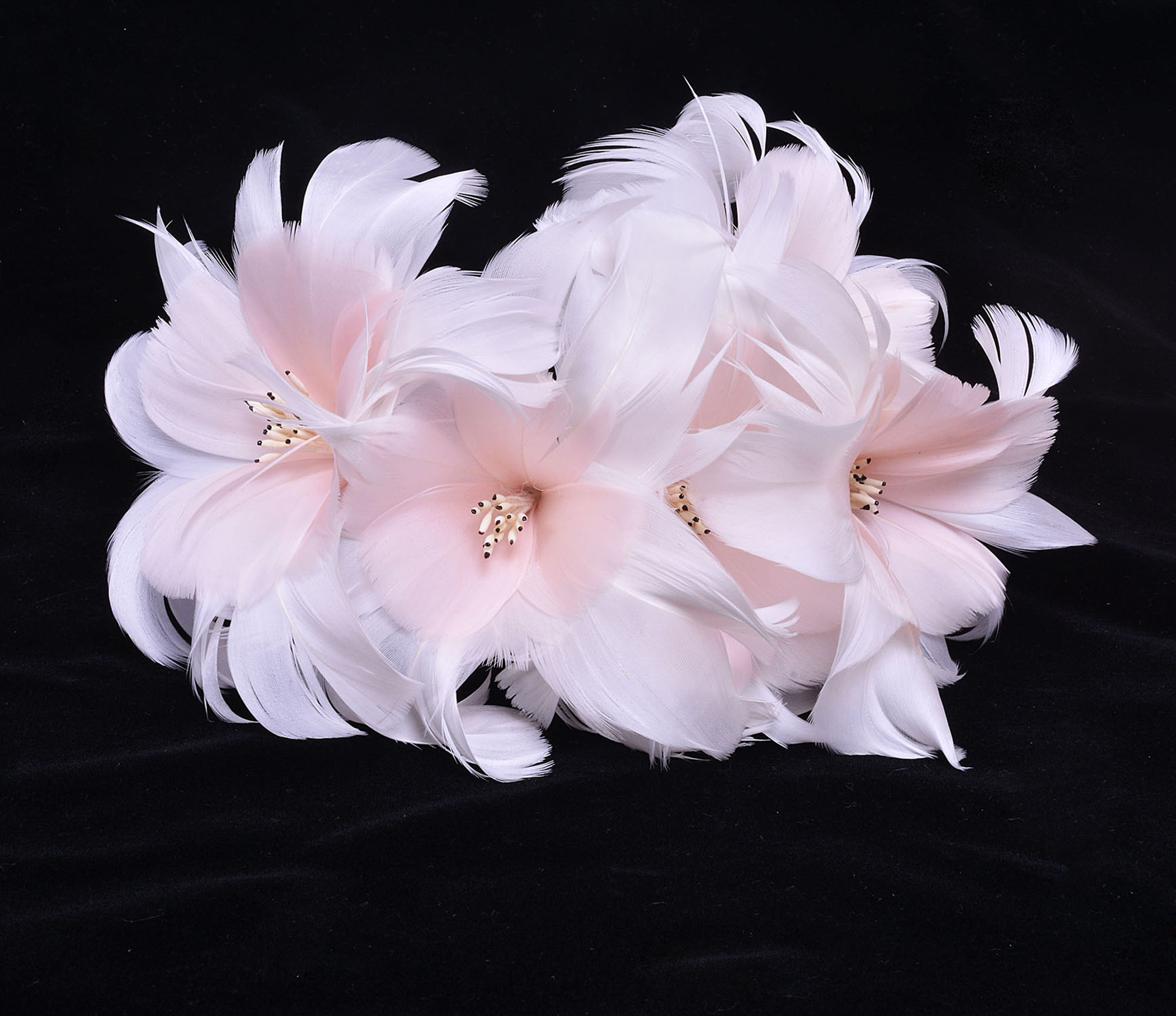RM1703 Feather Mount Goose Feather Millinery Fascinators Hat Handcraft ...