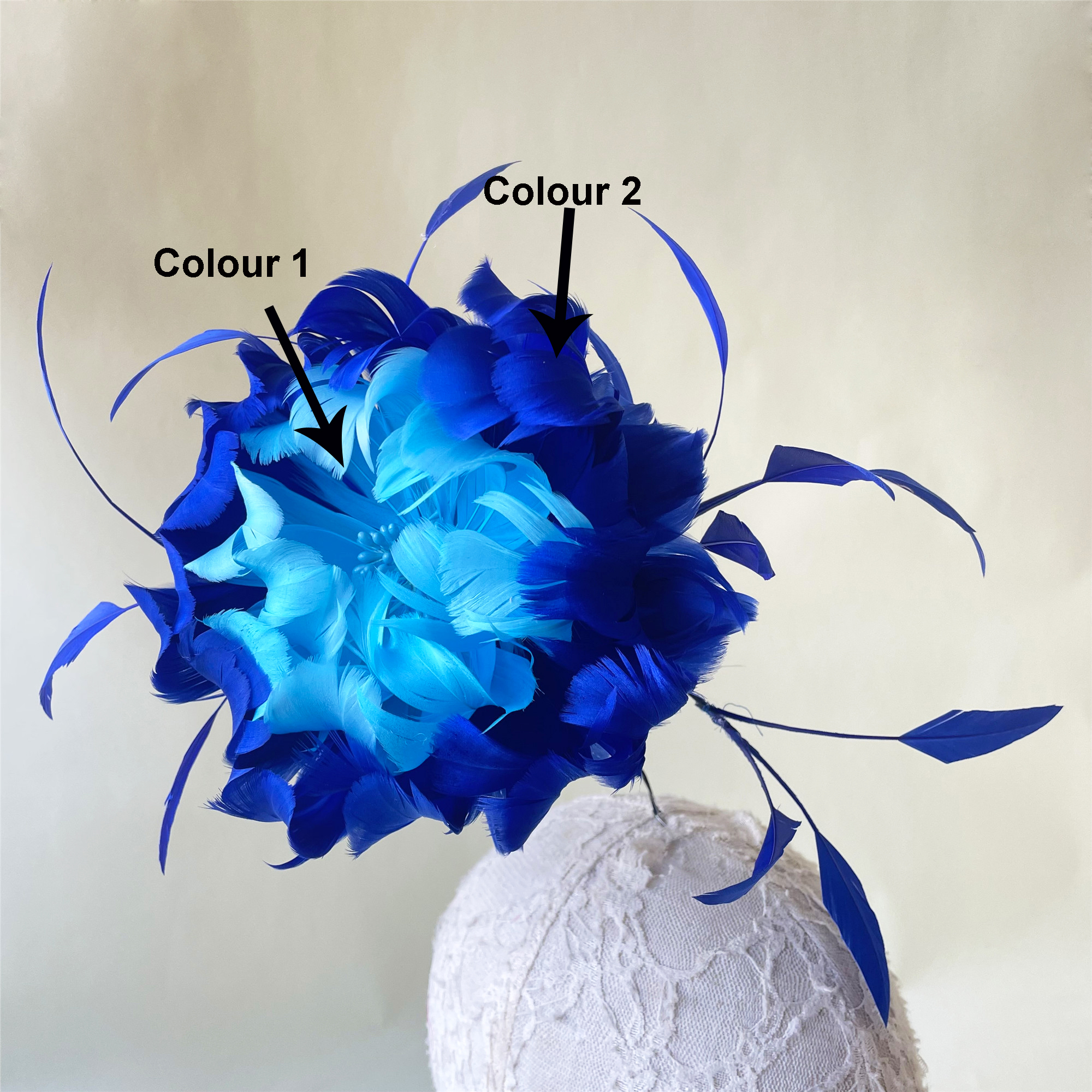 RB129 Feather Mount Goose Feather Millinery Fascinators Hat Handcraft ...