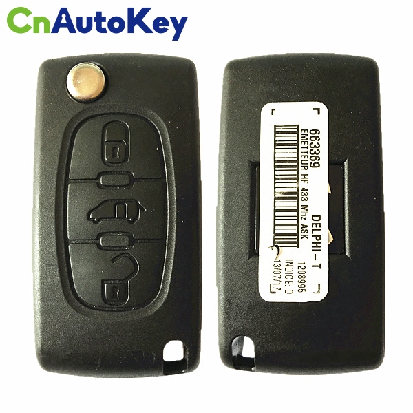 CN009039 Peugeot Remote key 3 buttons CE0523 PCF7941(unlock chip ...