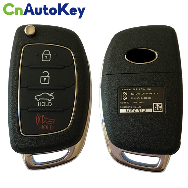 CN020105 Genuine Hyundai 4 Button Remote Alarm Key Flip I10 I20 I30 ...